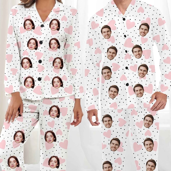 Heart Couple Pajamas - Etsy