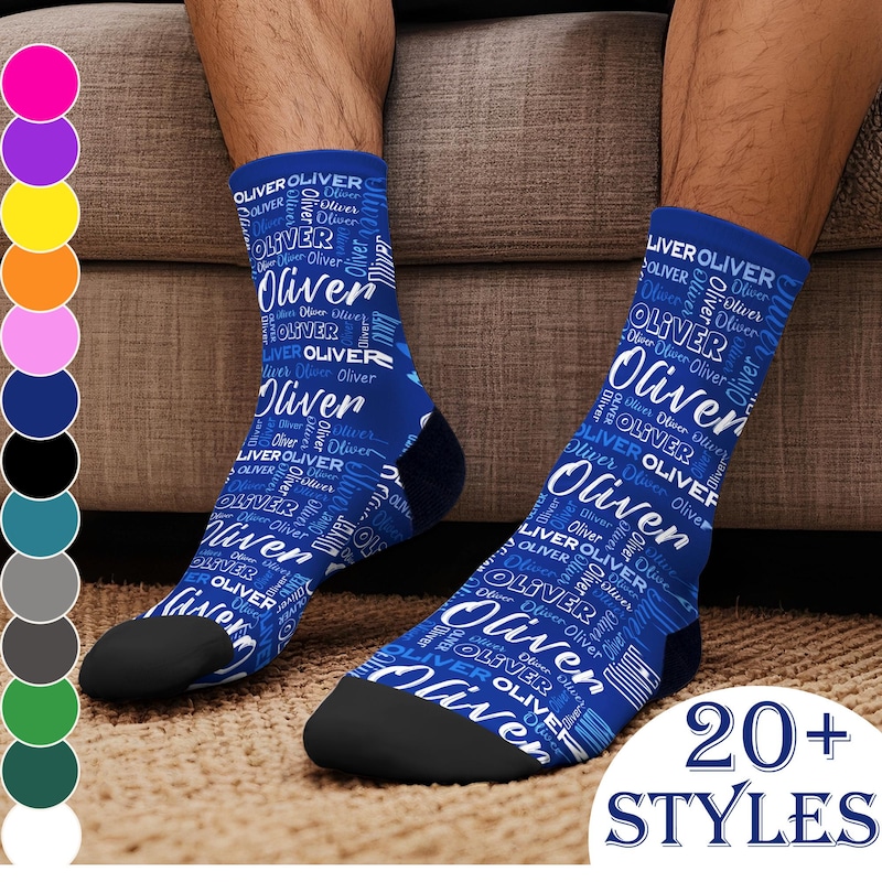 Dog Custom Boys Socks - Etsy