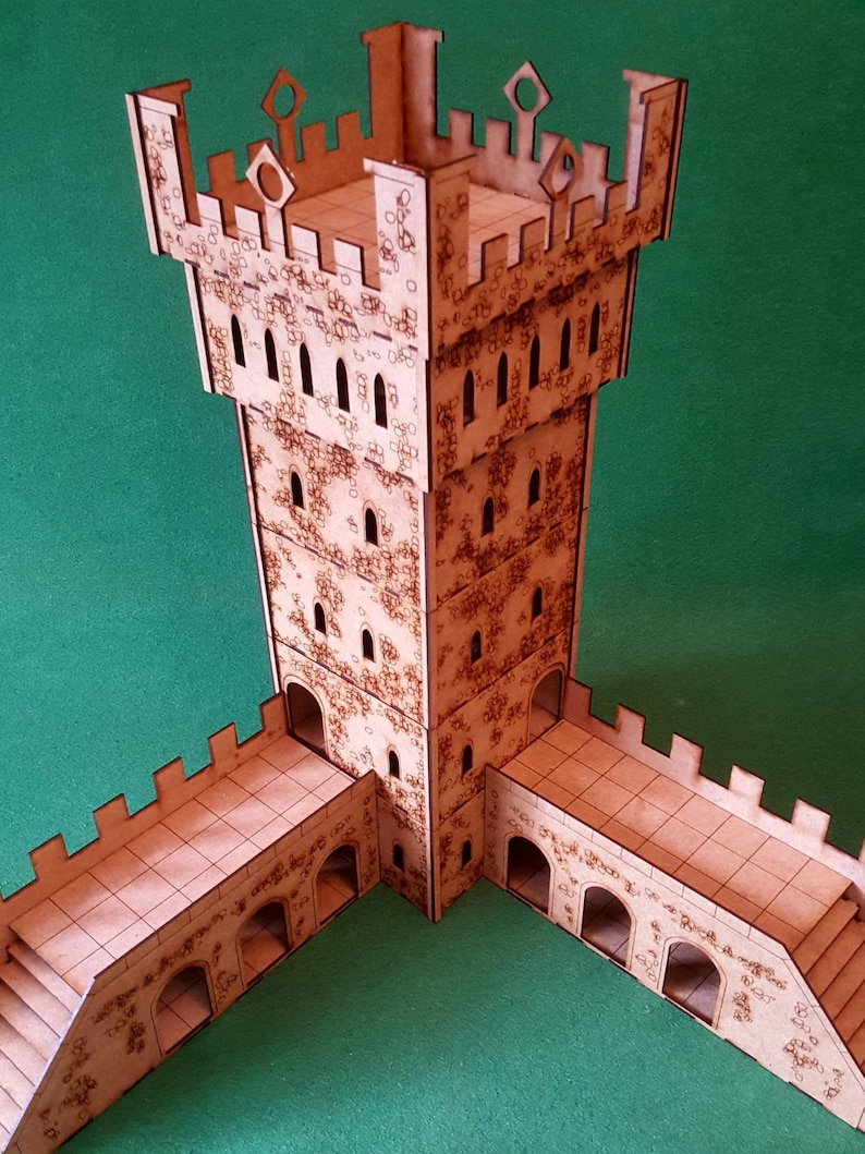 Mdf Terrain Epic Gaming Tower SVG Files for 28mm Miniature Table Top ...