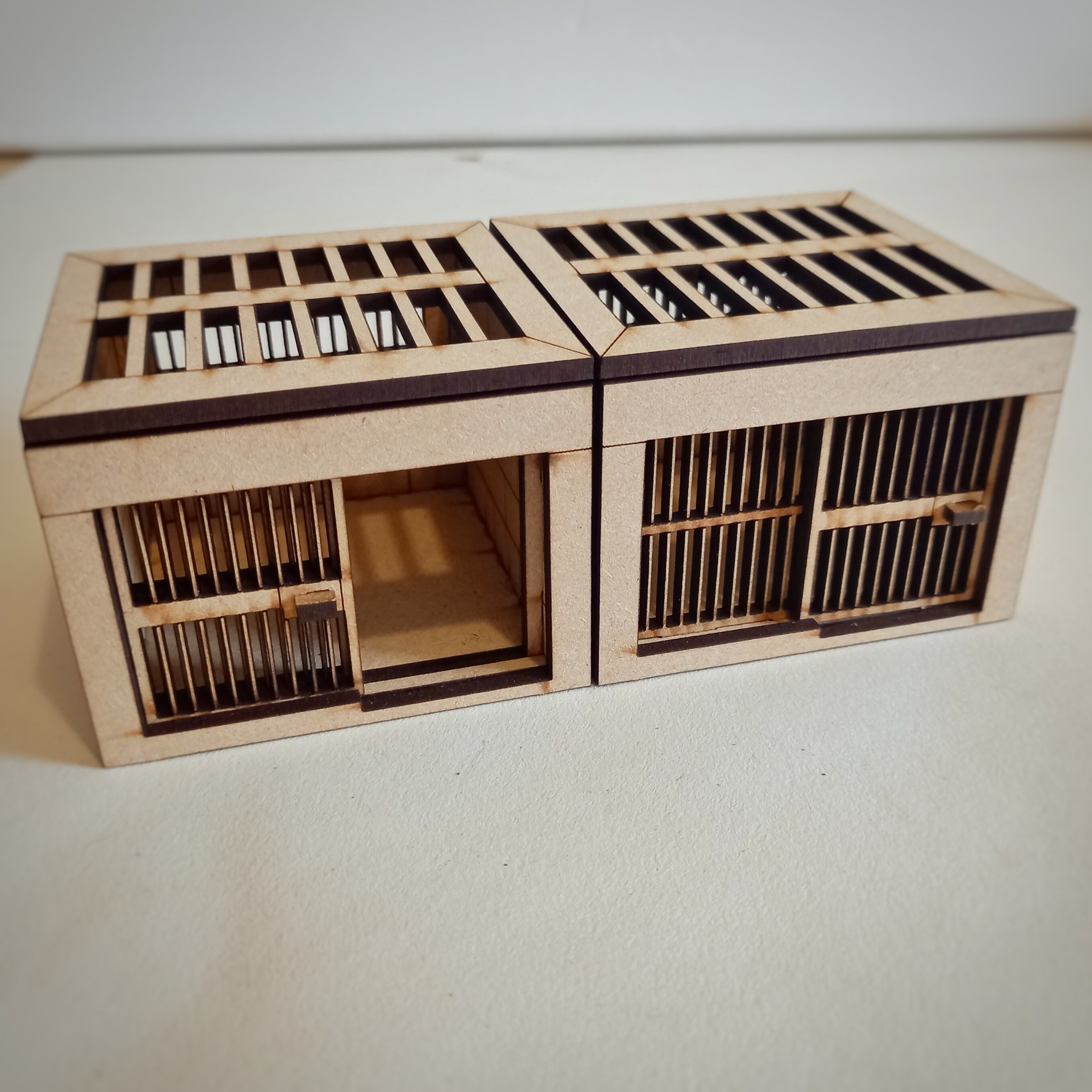 Prison Cell SVG Download for 3mm Material Simple Model for 28mm ...