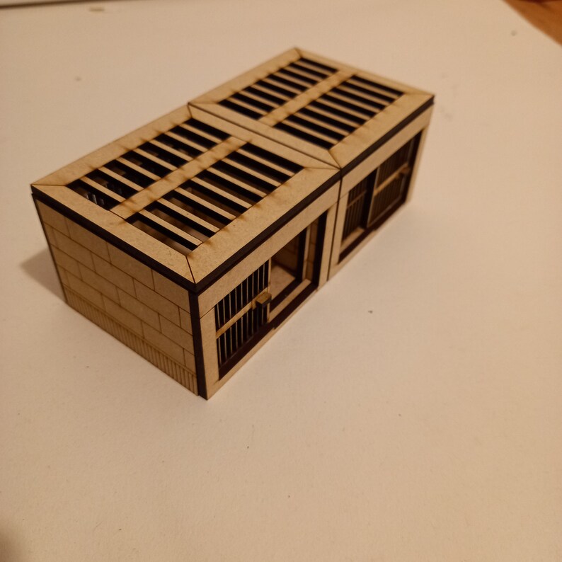 Prison Cell SVG Download for 3mm Material Simple Model for 28mm ...