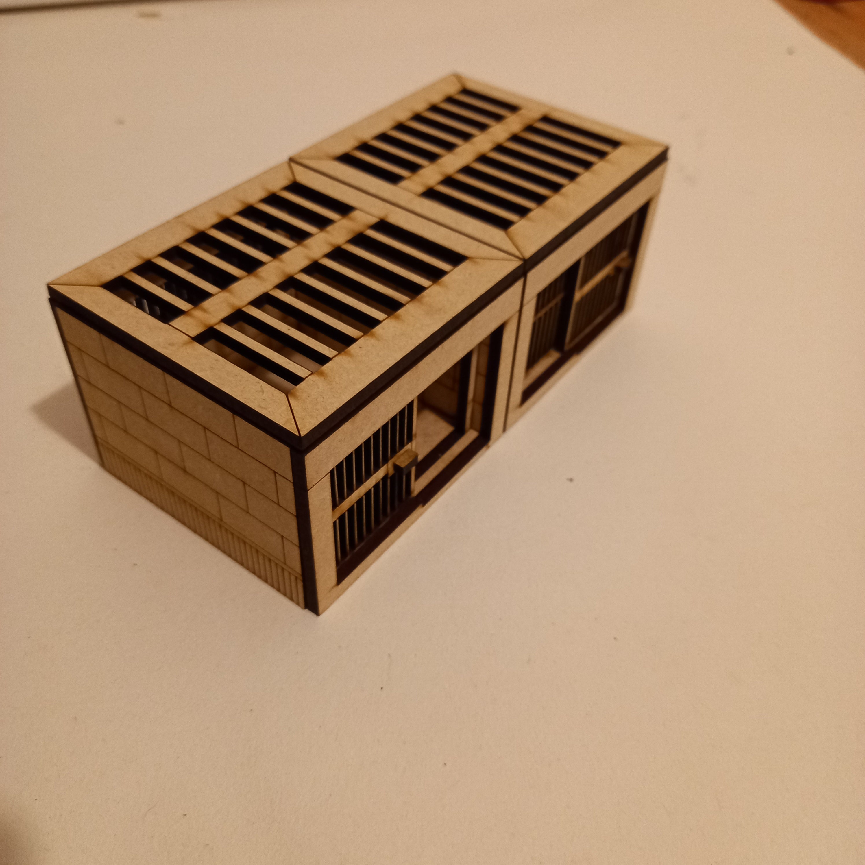 Prison Cell SVG Download for 3mm Material Simple Model for 28mm ...