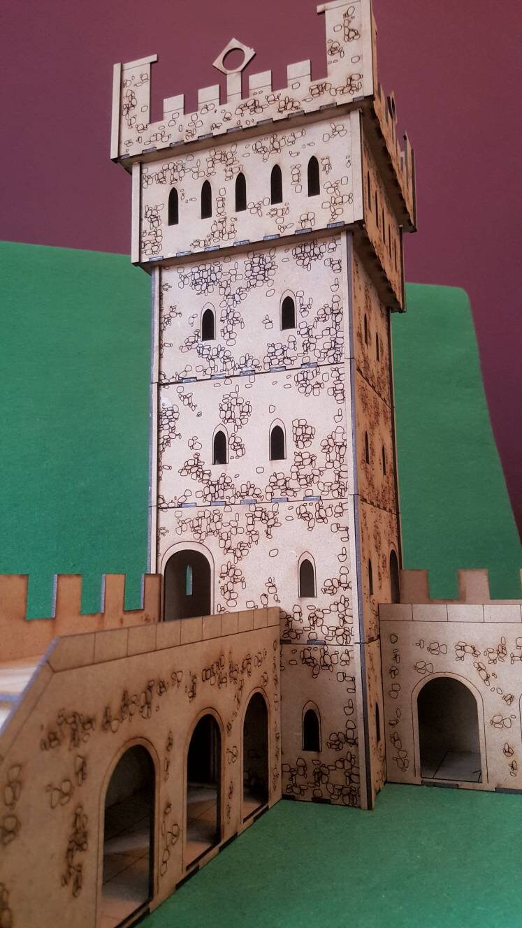 Mdf Terrain Epic Gaming Tower SVG Files for 28mm Miniature Table Top ...