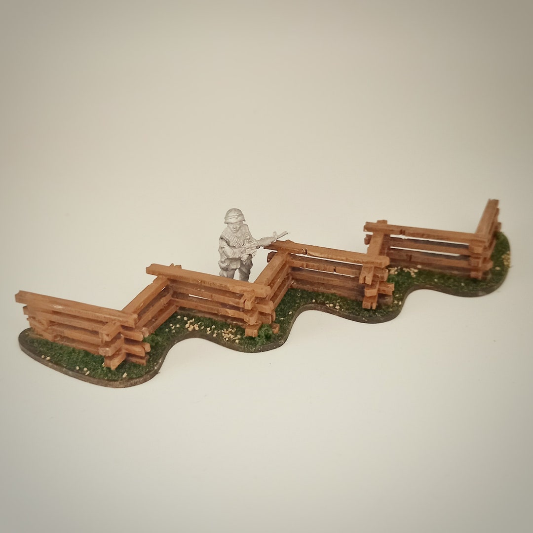 Wooden Barricade X6 Pieces 2mm Model Kit for 28mm Scale Table Top War ...
