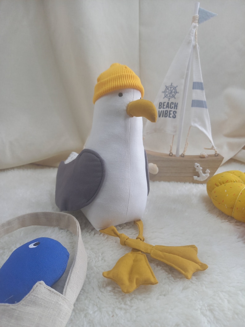 Seagull , Seagull With Cap, Collector's Item, Nautical Decor, North Sea ...