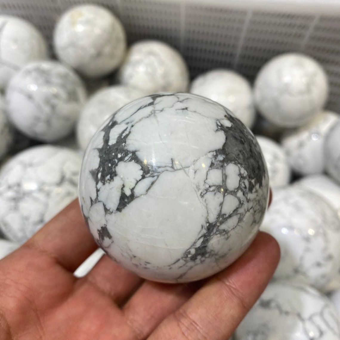 Howlite Sphere Bulk Howlite Spheres Crystal Sphere Gemstone Sphere ...