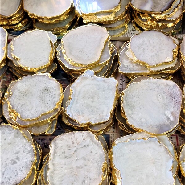 Agate Slice Coasters - Etsy