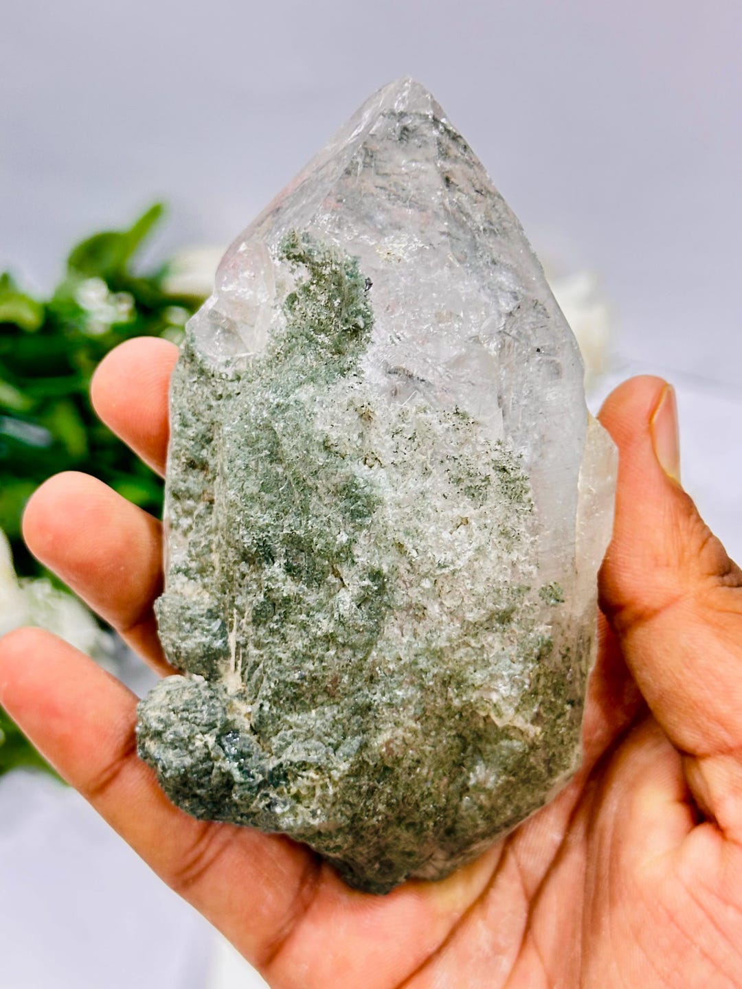 Natural Rare Himalayan Quartz W Chlorite Inclusions, Rare Samadhi ...