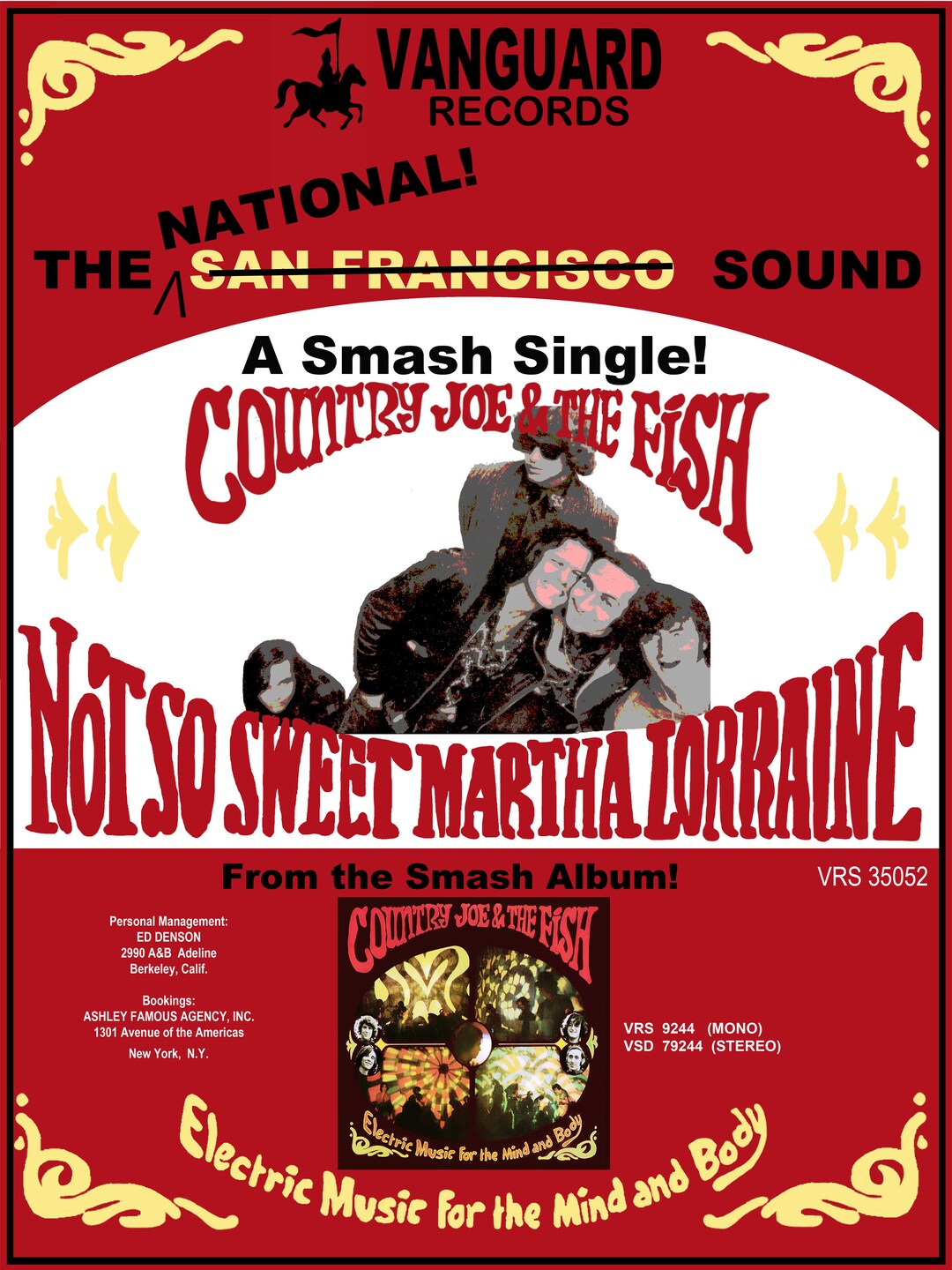 Country Joe & the Fish Electric Music for the Mind and Body Repro ...