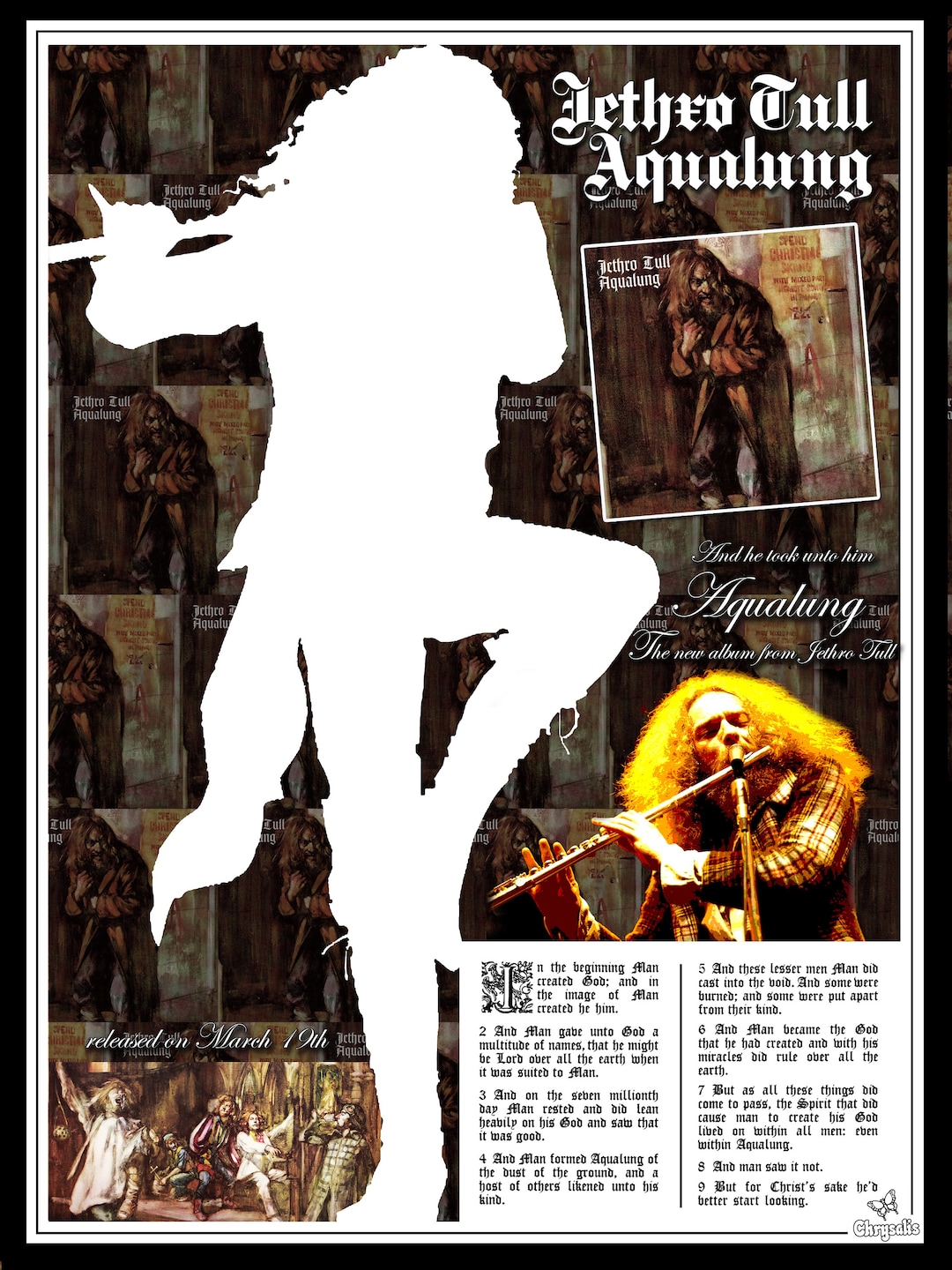 18"x24" Jethro Tull, Ian Anderson Aqualung "promo" Poster - Etsy