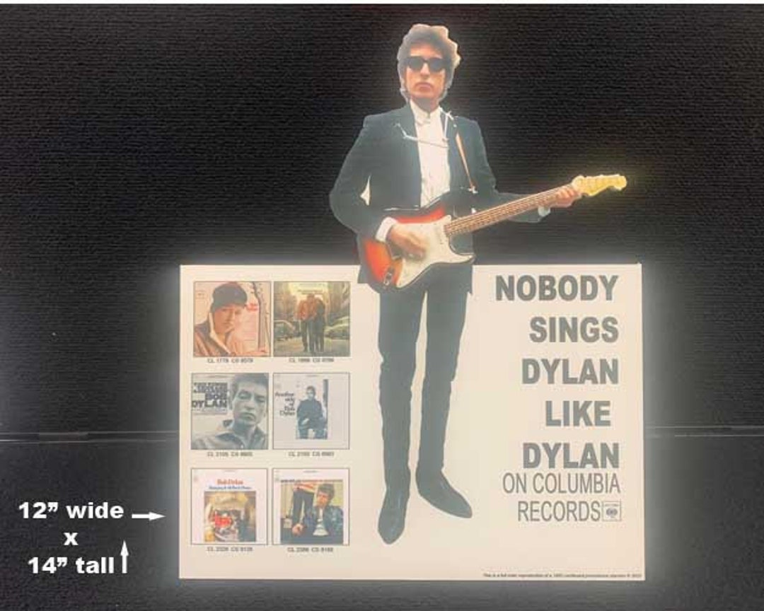 Bob Dylan Reproduction Full Color 14"x12" Standee (1965) Foa Mcore ...