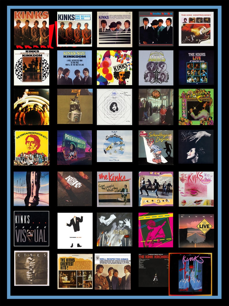 Kinks LP Covers Poster - Etsy