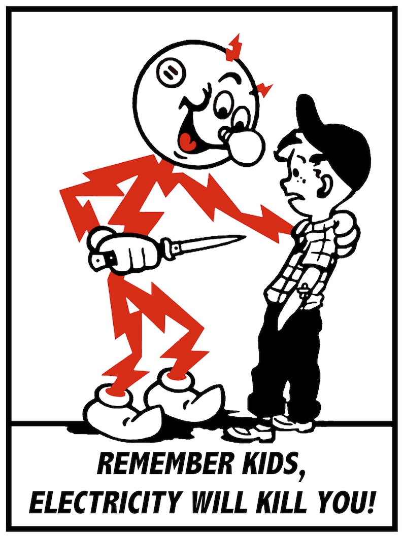 Reddy Kilowatt "electricity Will Kill You!" 18"x24" Poster - Etsy