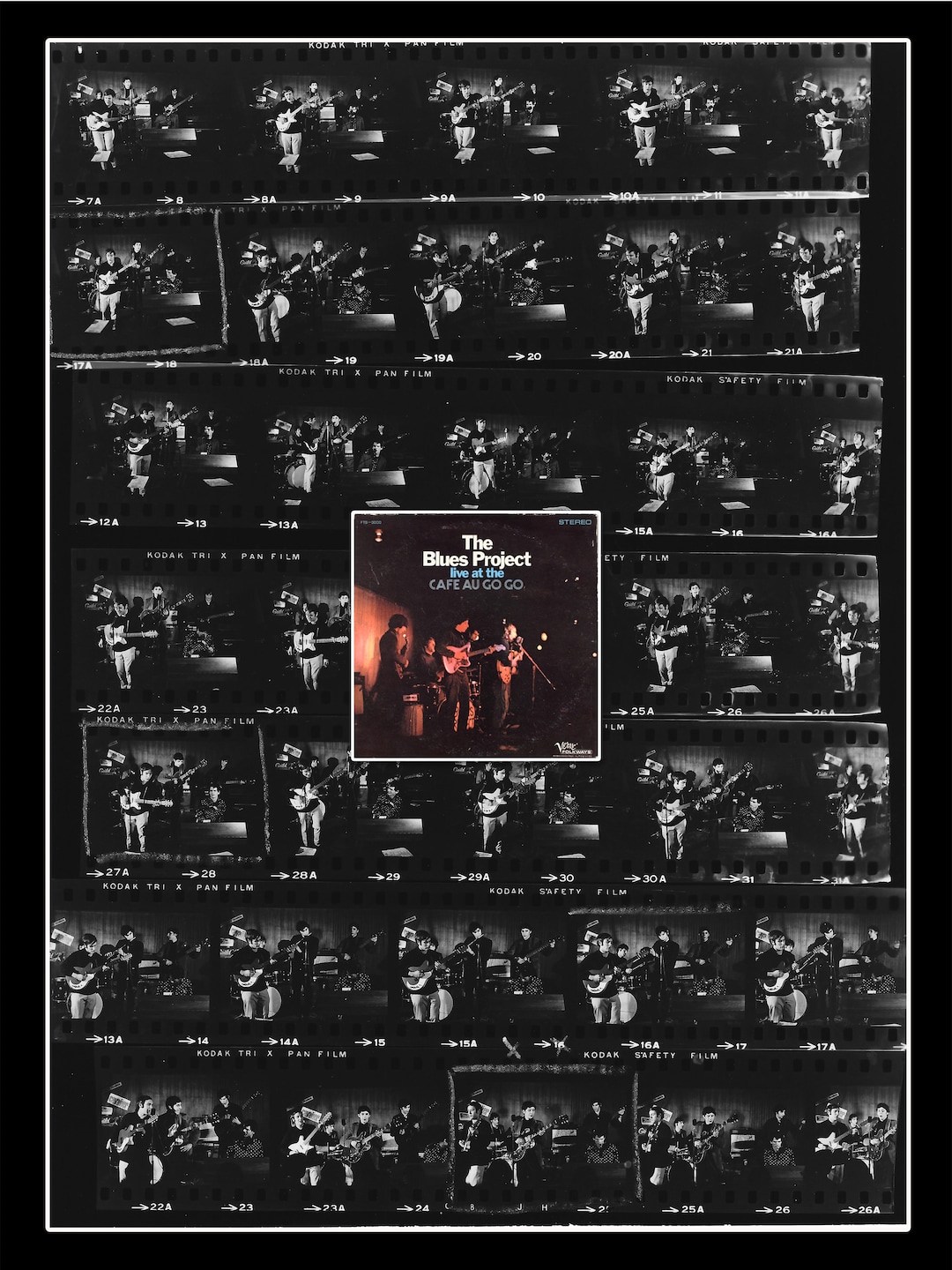 Blues Project Live Cafe Au Go Go 1967 18"x24" Contact Sheet and LP ...