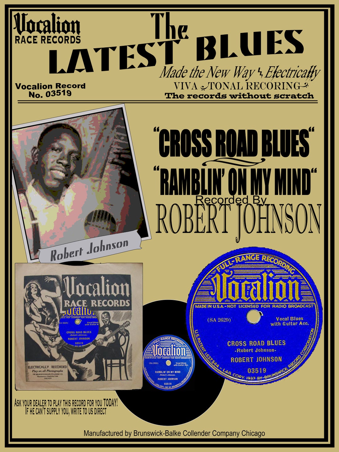 Robert Johnson Promo Poster - Etsy