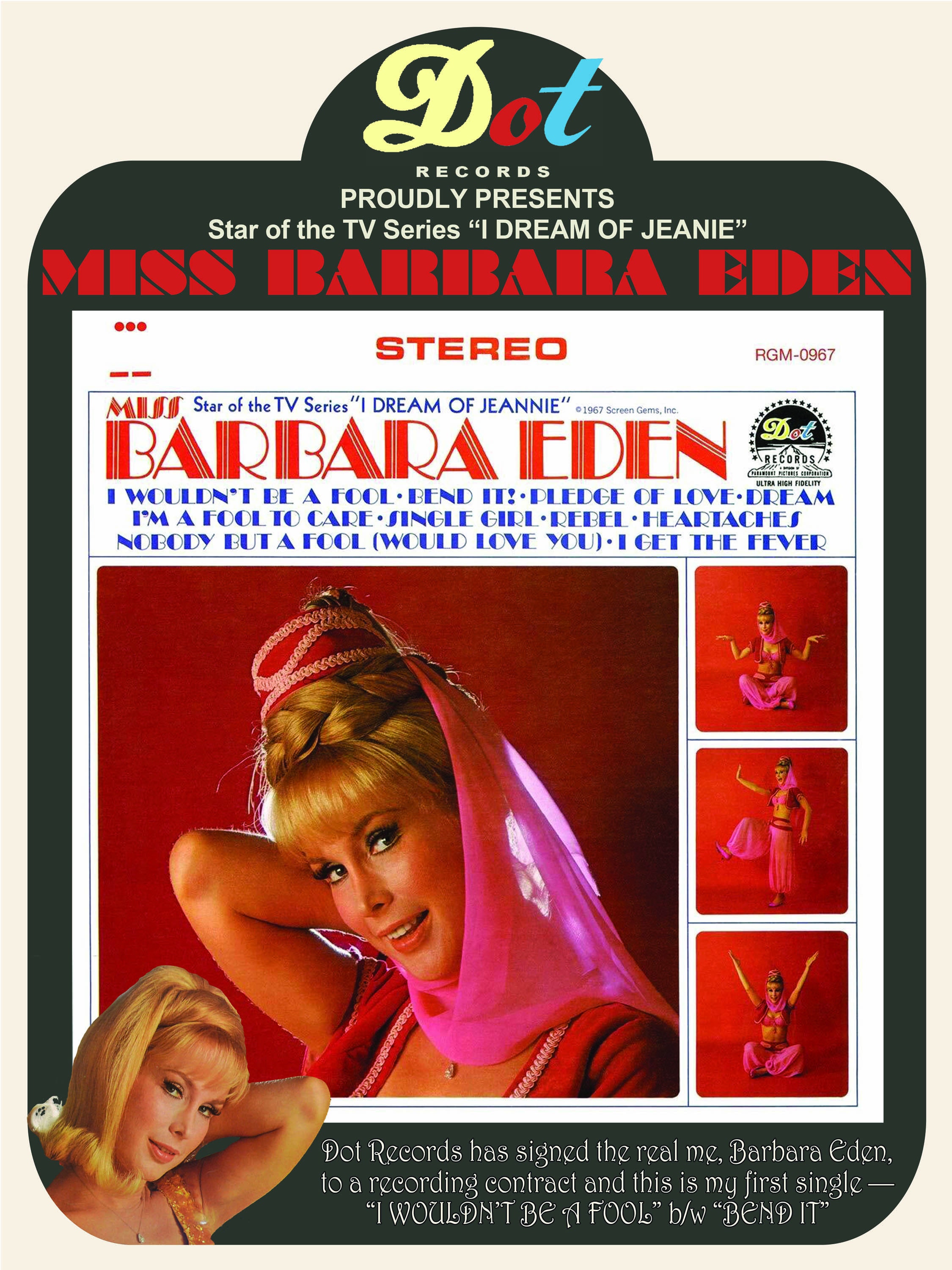 18x24 Barbara Eden I Dream Of Jeanie Dot Lp Etsy