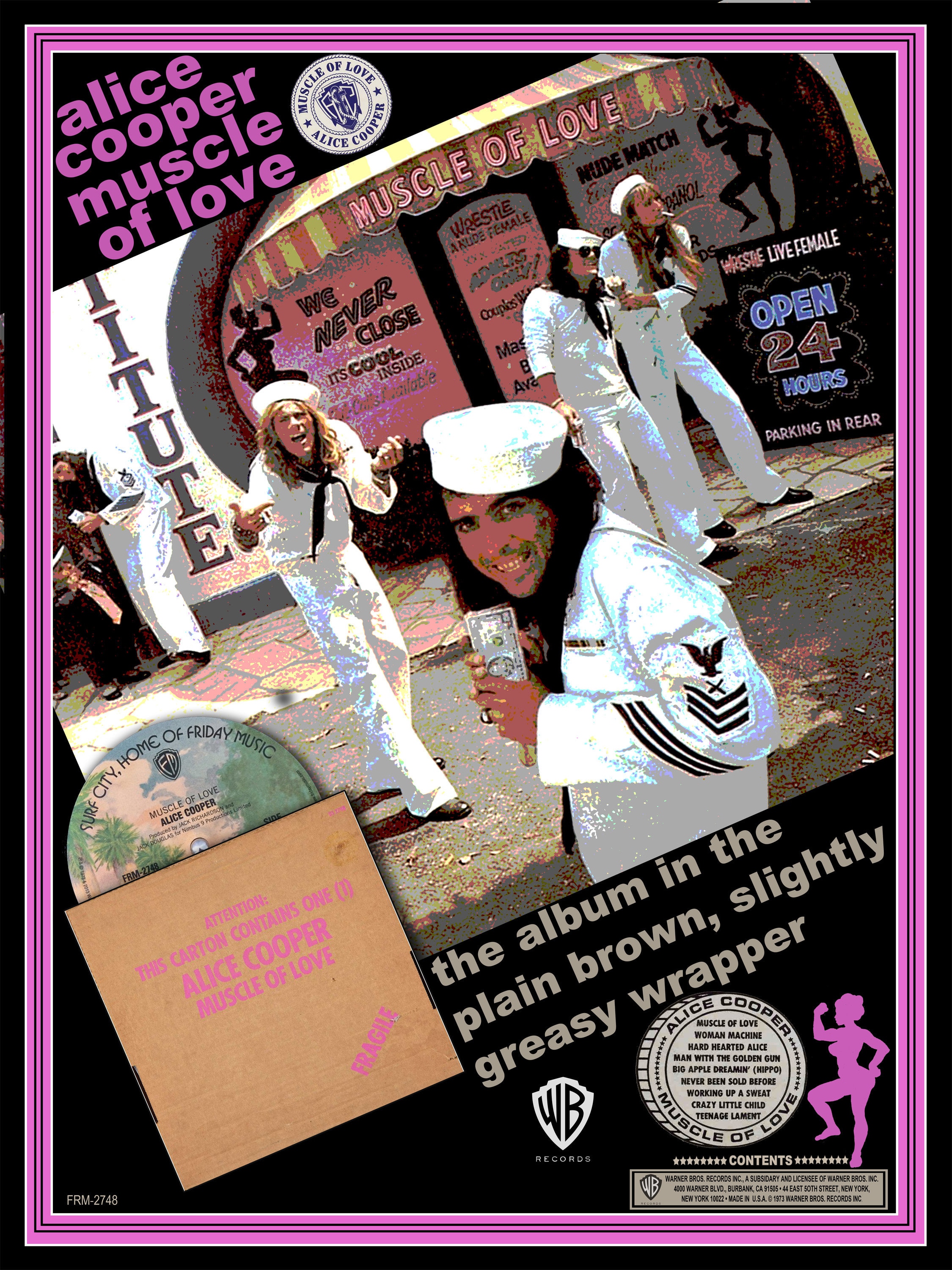 Alice Cooper "muscle of Love" "promo" Poster Reimagined - Etsy