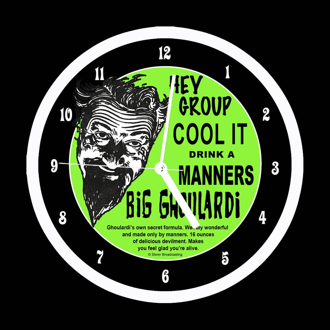 8" Round Ghoulardi Manner's Big Boy Cleveland, Ohio 1960's Television ...
