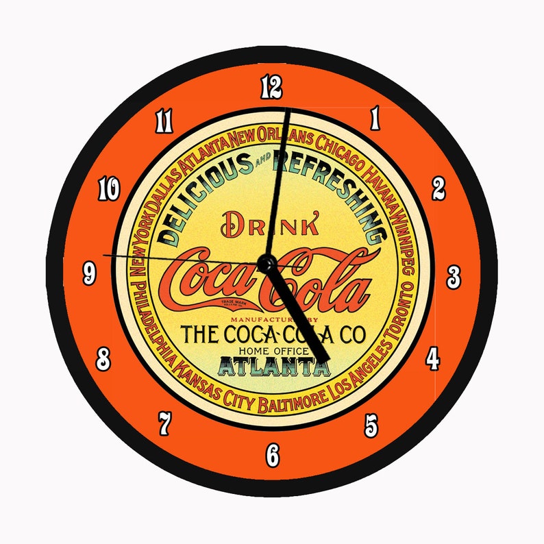 Coca Cola Keg Label 8" Round Plastic Wall Clock Coke - Etsy
