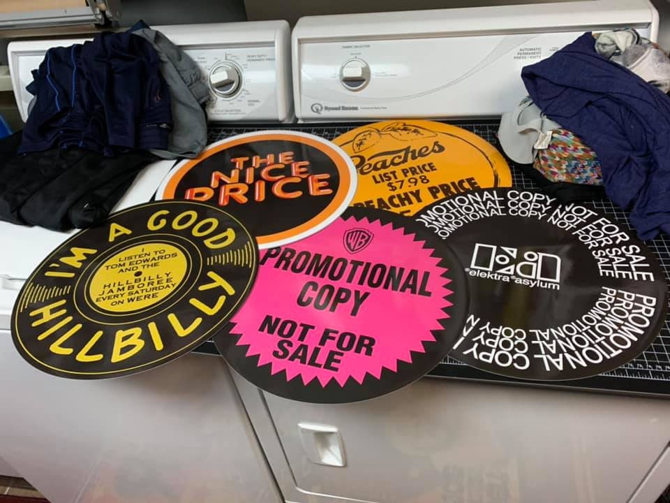 Vintage Large Repro NICE PRICE Record Sticker Air Release Removable ...