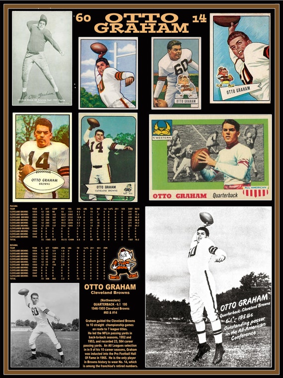 Otto Graham Cleveland Browns Football Card / Stats - Etsy