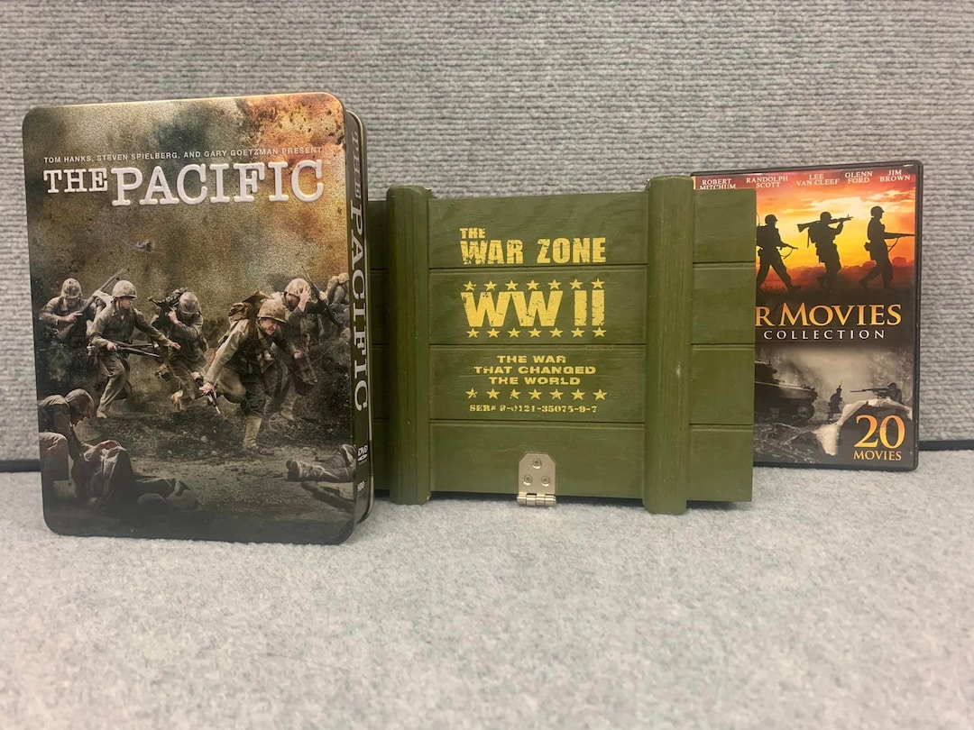 World War II DVD Video Bundle Package the War Zone, wood Box the ...