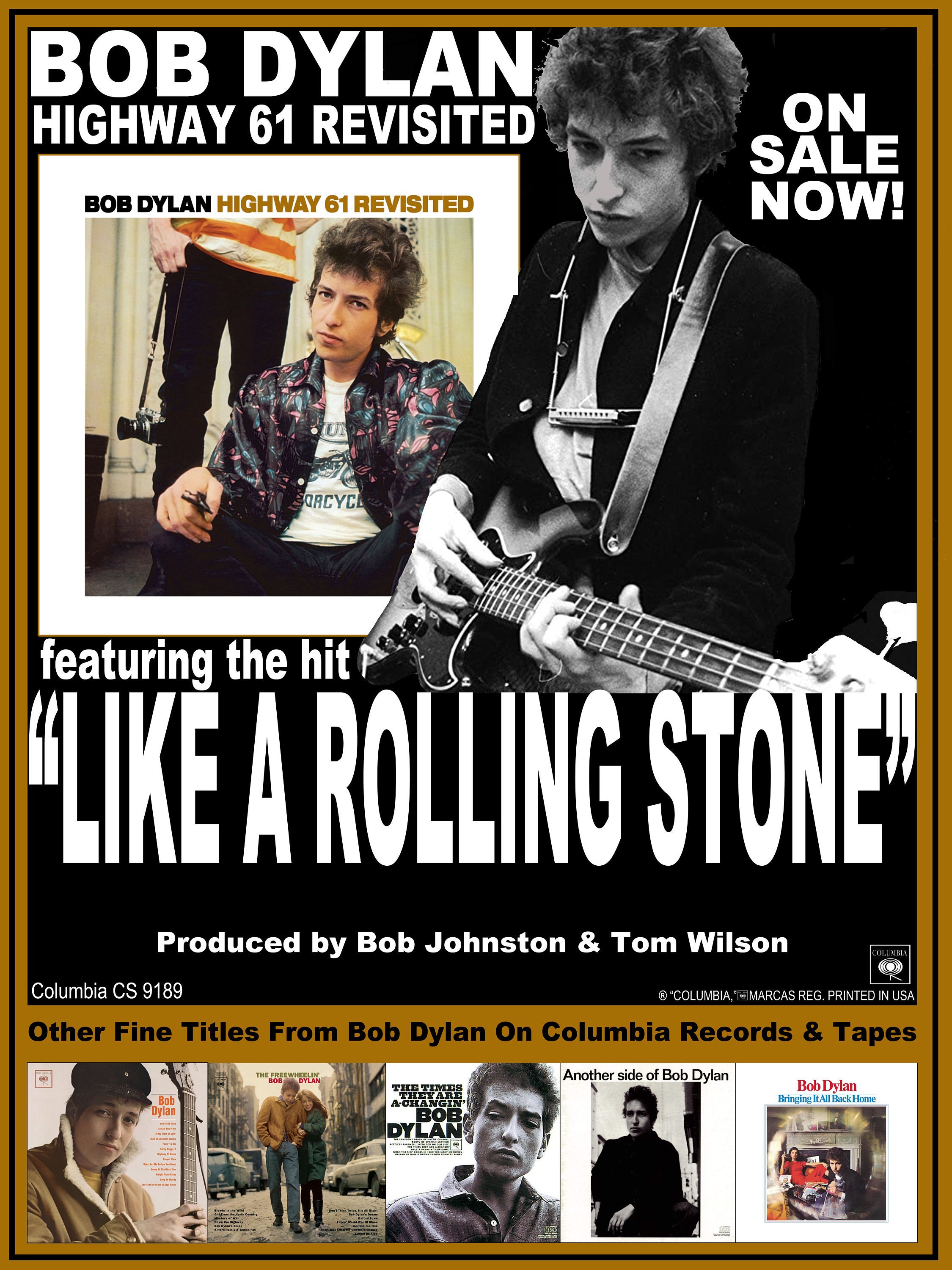 Bob Dylan Highway 61 Revisited Promo Poster - Etsy
