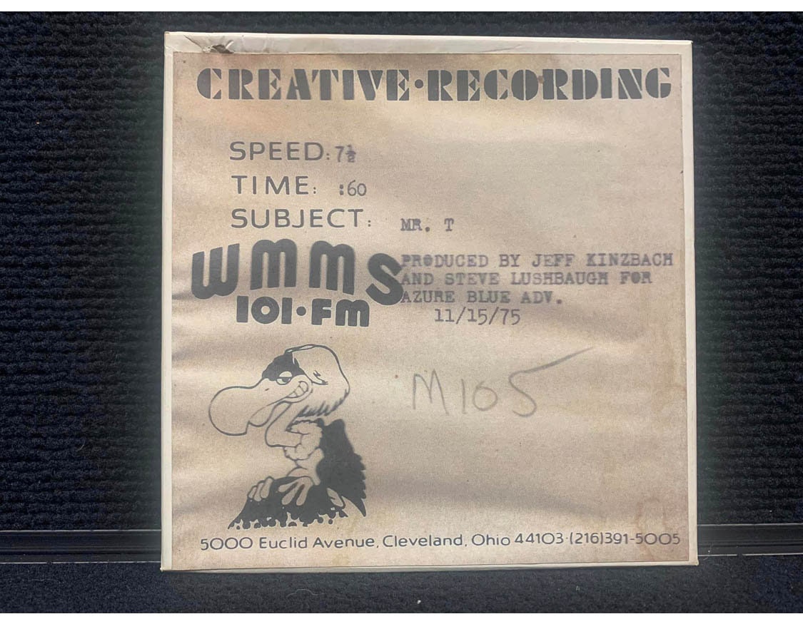 WMMS "mr. T." AD Reel to Reel Box Reproduction From 1975. Buzzard, Jeff ...