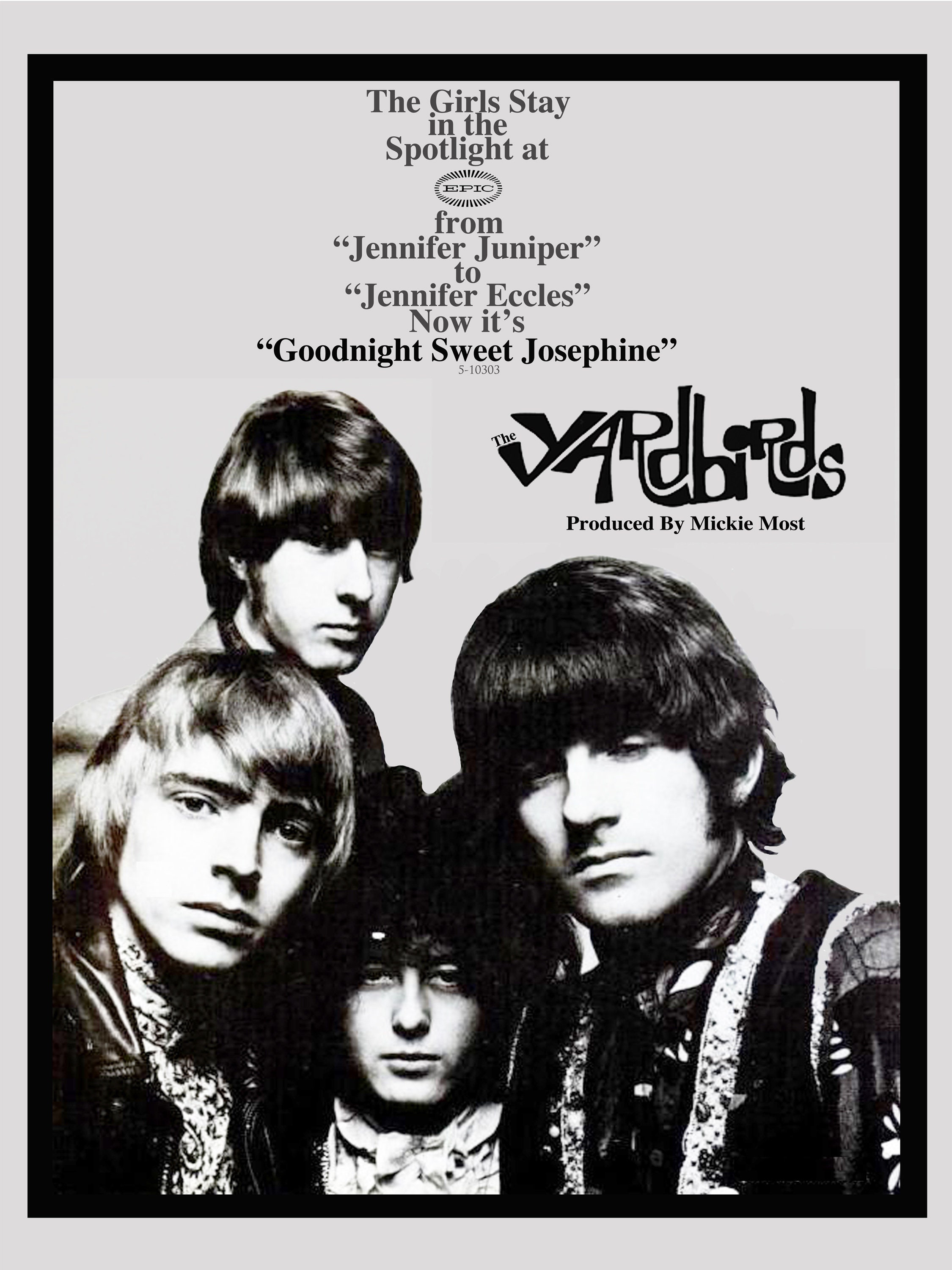 Yardbirds 18"x24" Epic Records Ad Reproduction Poster Jimmy Page, Keith ...
