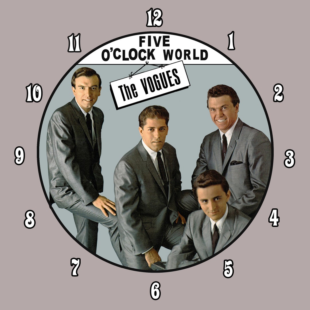 Vogues Five O'clock World 8.78" Round Wall Clock Brand New - Etsy
