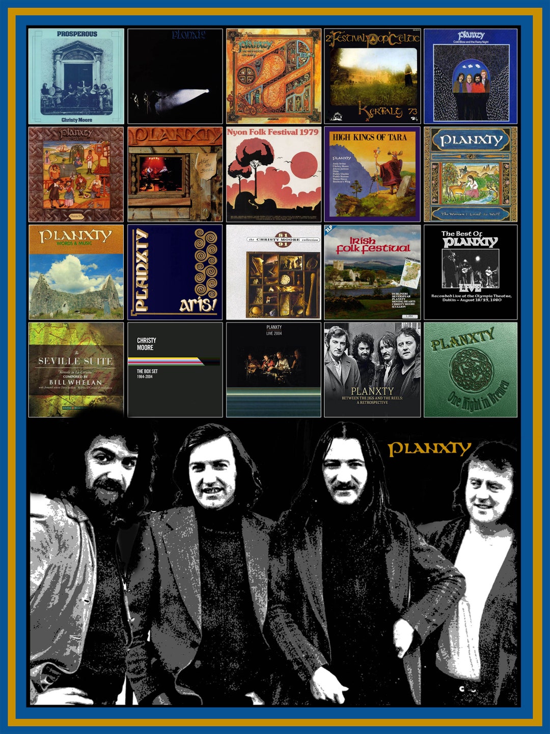 Planxty, Christie Moore LP Poster - Etsy