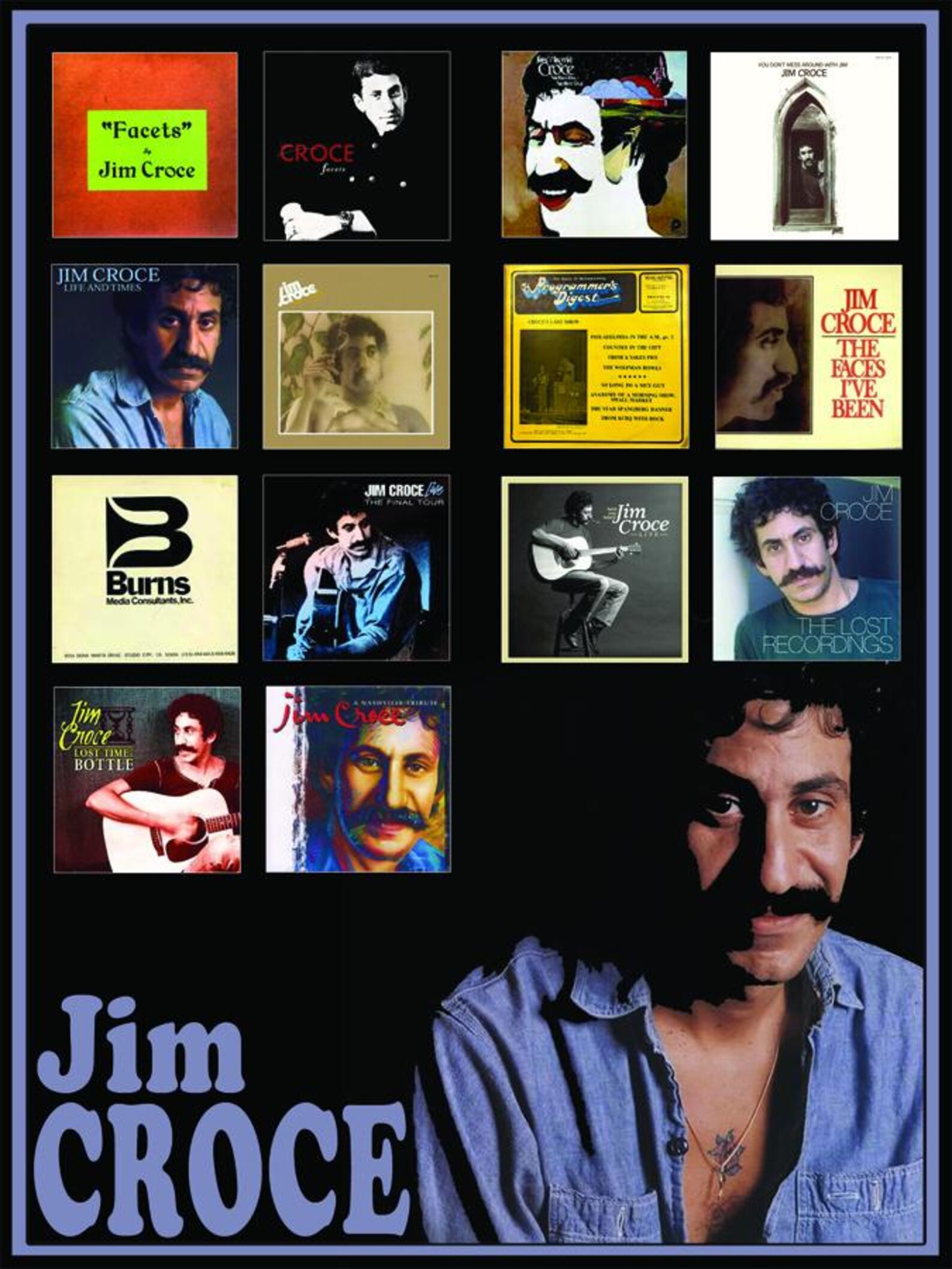 Jim Croce 18" X 24" Full Color LP Covers Poster - Etsy