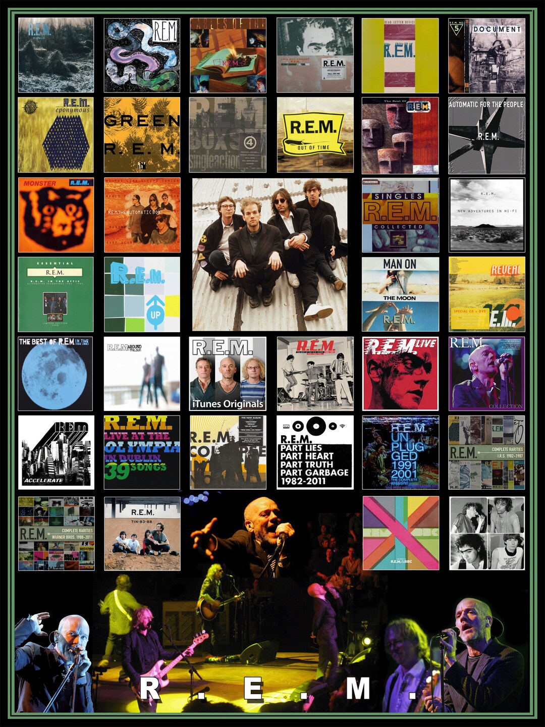 R.E.M. CD Cover Poster - Etsy
