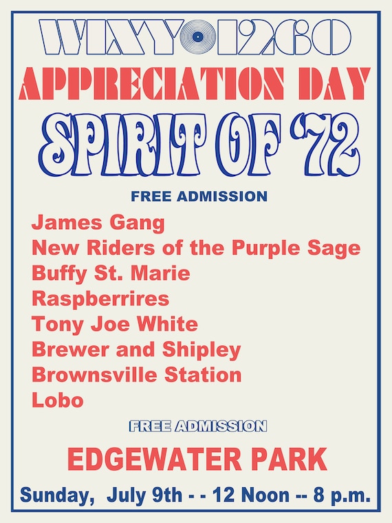 18x24 WIXY 1260 Cleveland Poster James Gang joe - Etsy