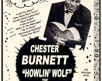 HOWLIN' WOLF Blues Man Poster - Etsy