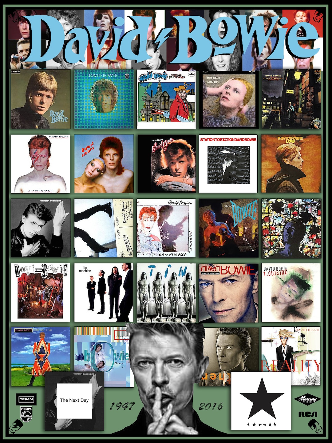 David Bowie LP Poster - Etsy