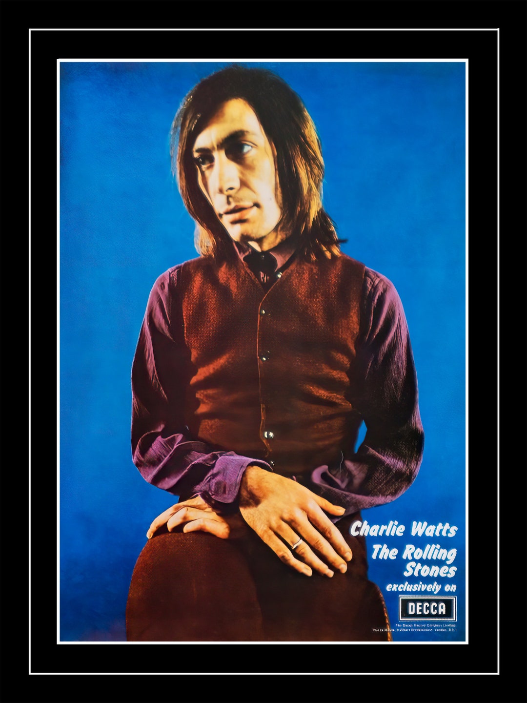 Charlie Watts Repro Rare Decca Let It Bleed Rolling Stones Poster 18 ...