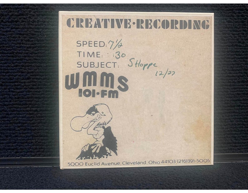 WMMS 101 FM REPRO Reel to Reel Tape Box for "the Shoppe in Berea" Ad ...
