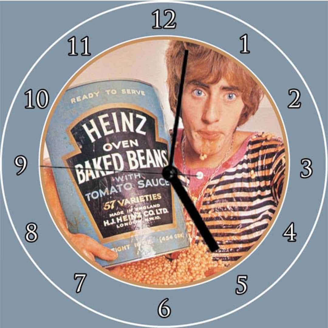 Brand New Roger Daltrey Who Heinz 57 Beans Kitchen Clock 8"x8" Plastic ...