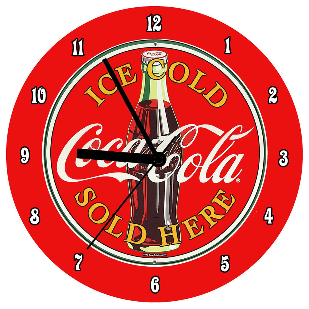 Coca Cola Vintage Era 8" Plastic Battery Operated Wall Clock Coke - Etsy