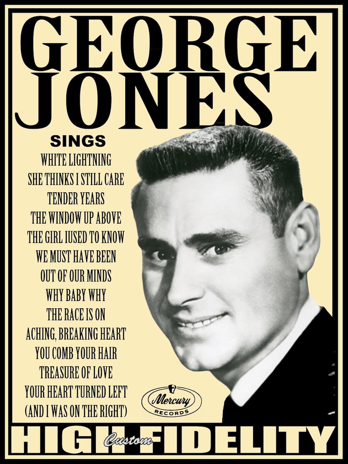 George Jones LP Promo Poster - Etsy