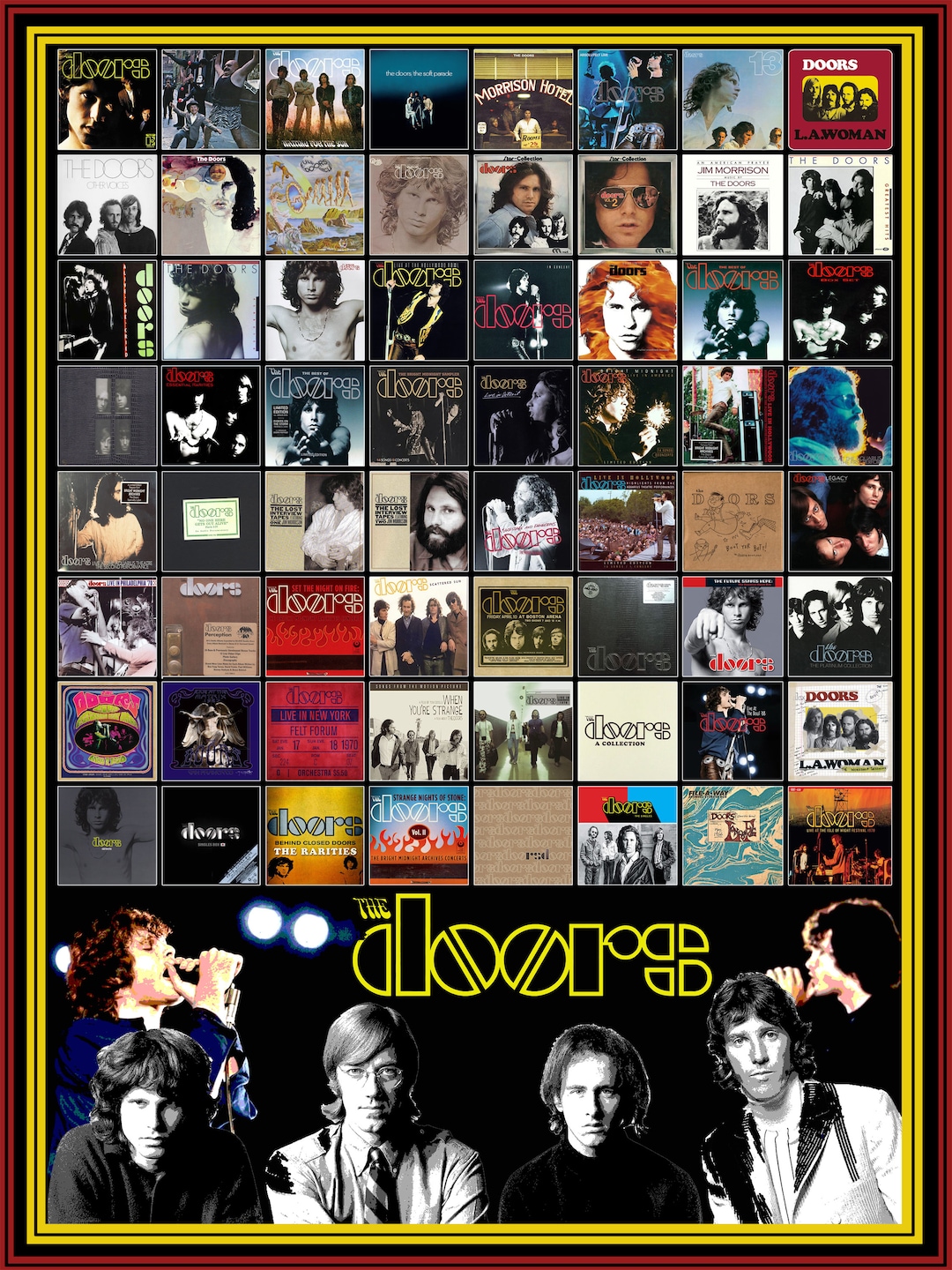 Doors, Jim Morrison LP Cover Poster - Etsy