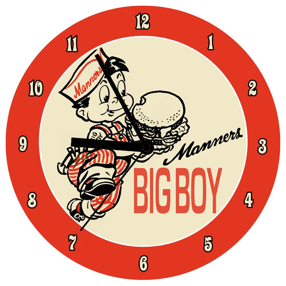 Manners Big Boy Round 8 Wall Clock - Etsy