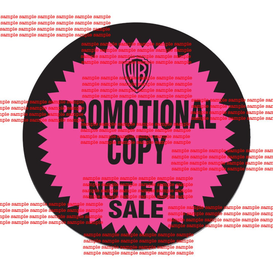 15" Vintage Warner Bros. Records "promo" Label Removable Gloss "wall ...