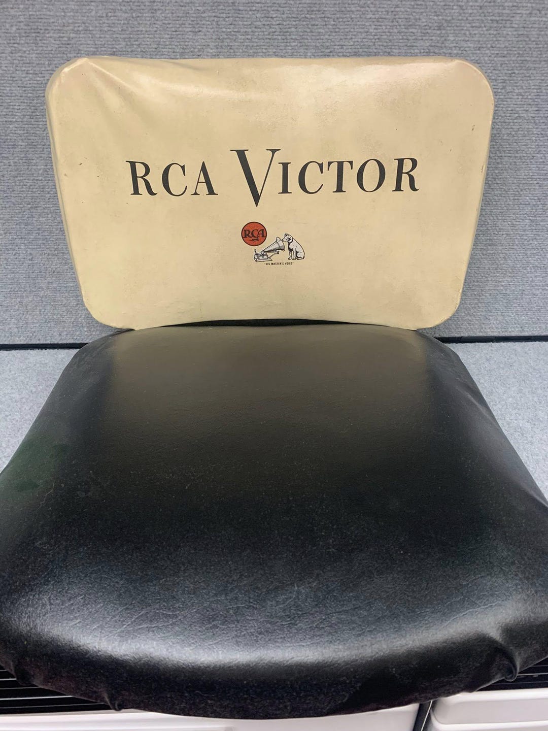 Vintage 1950's RCA Studio Chair Back Rest W/rca Logo and Black Seat ...