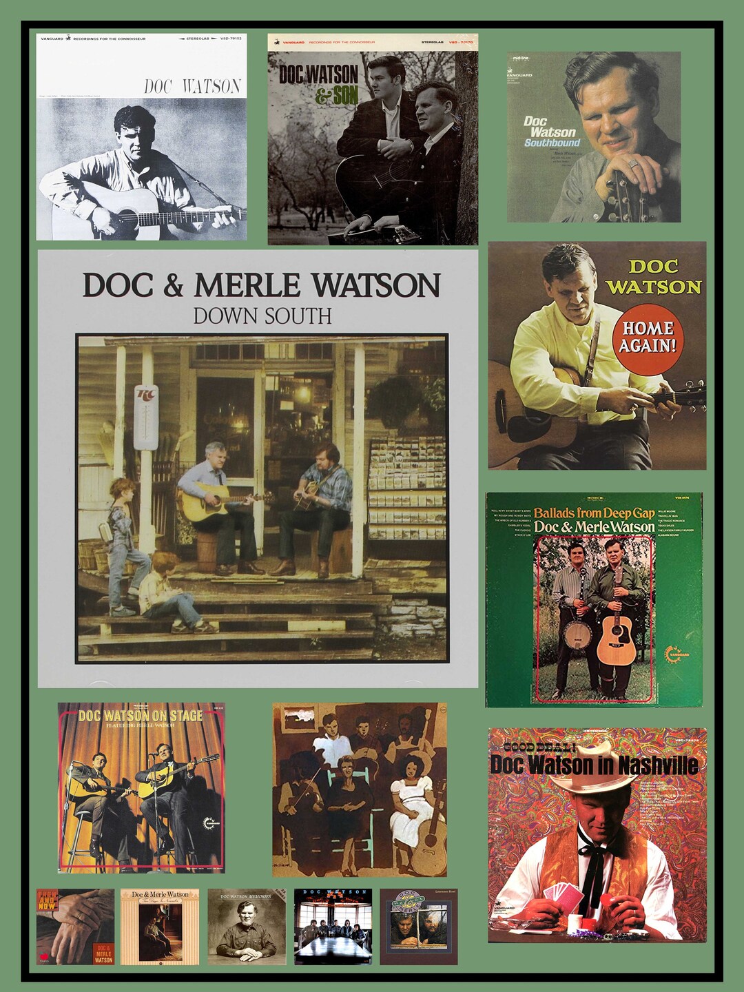 Doc Watson LP Cover Poster - Etsy