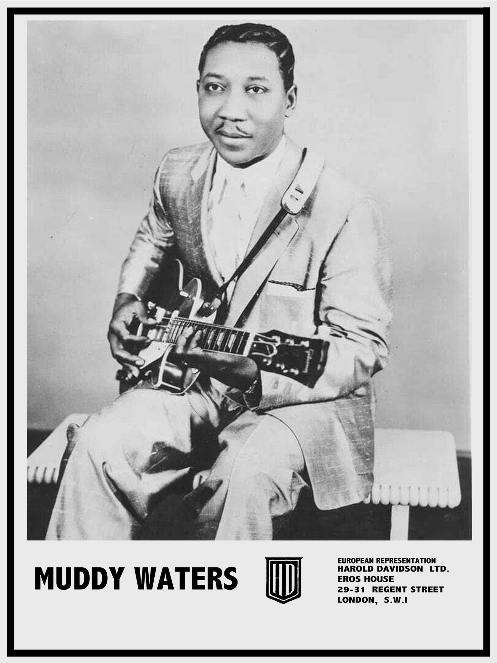 Muddy Waters 18"x24" Promo Photo Poster (mckinley Morganfield, Chess ...