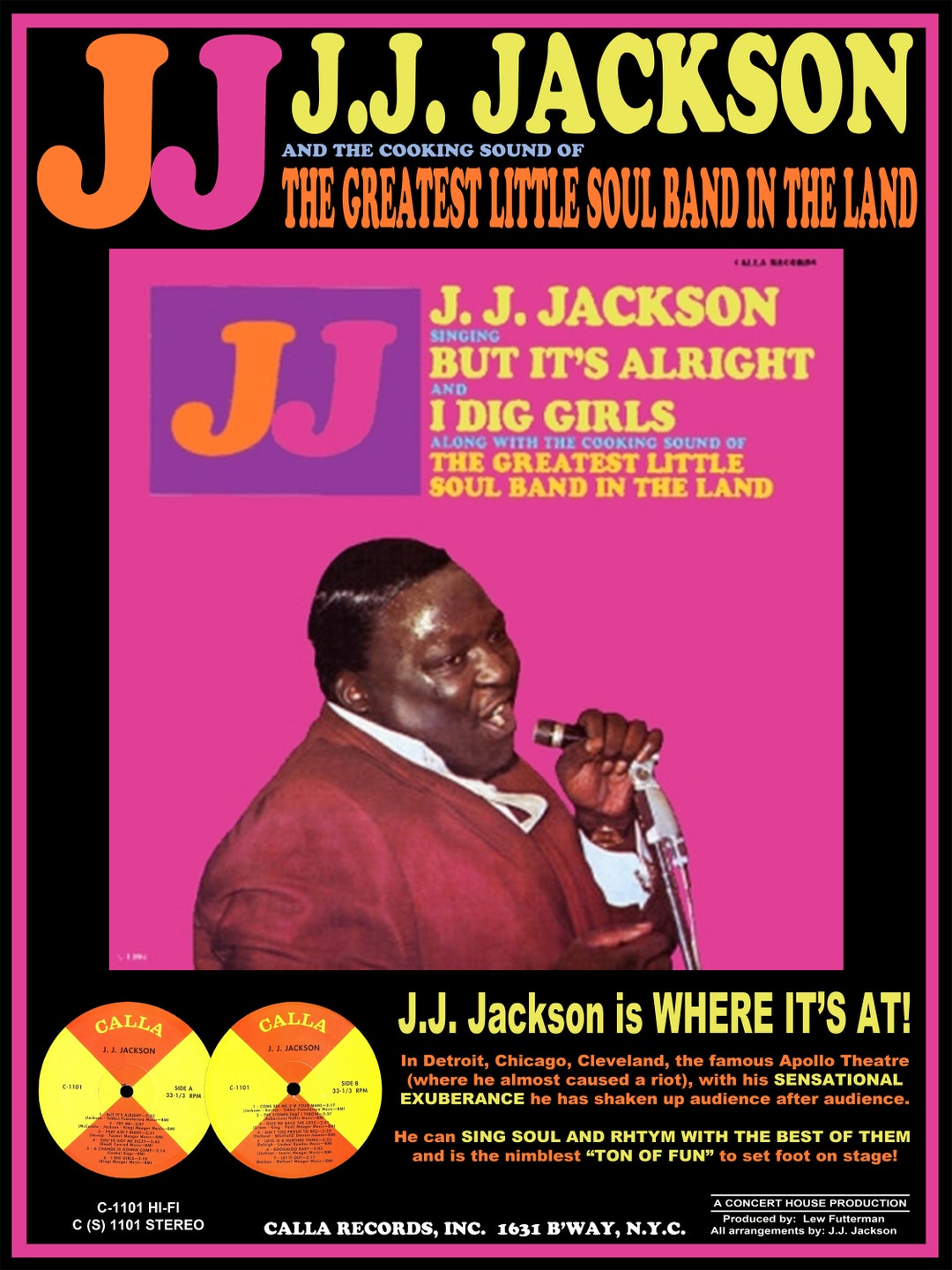 18"x24" Full Color Poster J.J. Jackson "it's Alright" Soul Hit Album - Etsy
