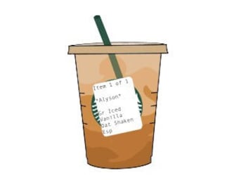 Custom Coffee Sticker,coffee Planner Sticker, Custom Order Stickers ...