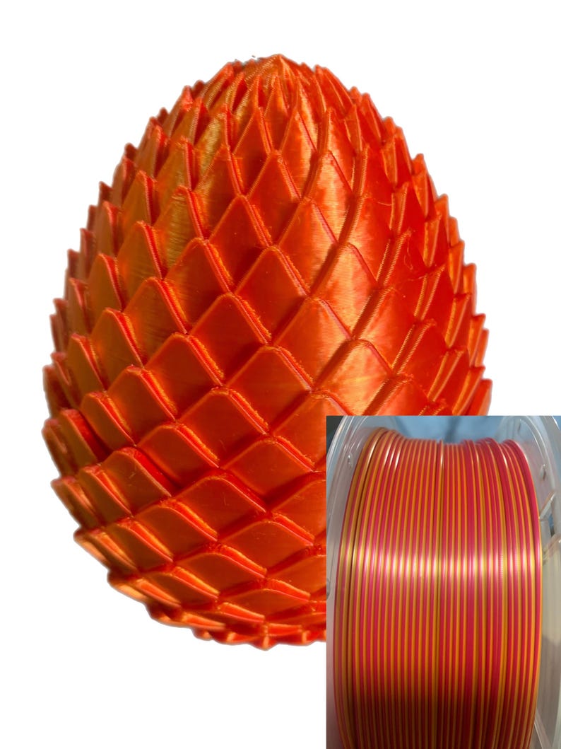 Big Boi Prints Dual Color Silk PLA+ 3D Printer Filament- Red/gold/1 ...